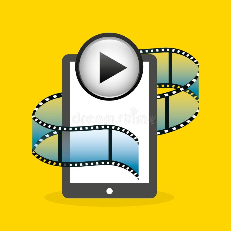 Mobile media player icons stock vector. Illustration of start - 85373376