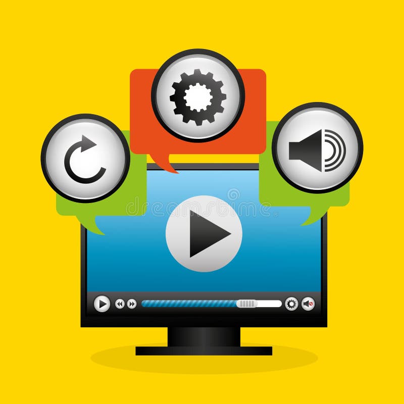 Mobile media player icons stock vector. Illustration of concept - 85374320