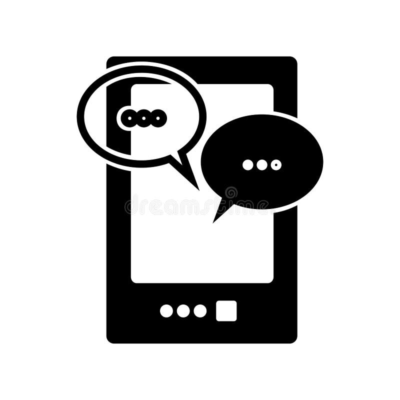Mobile Messaging Icon Image Stock Vector - Illustration of element ...