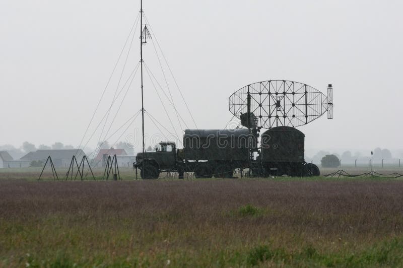 Mobile Military Radar Station in the Rain - Soviet Equipment Stock ...