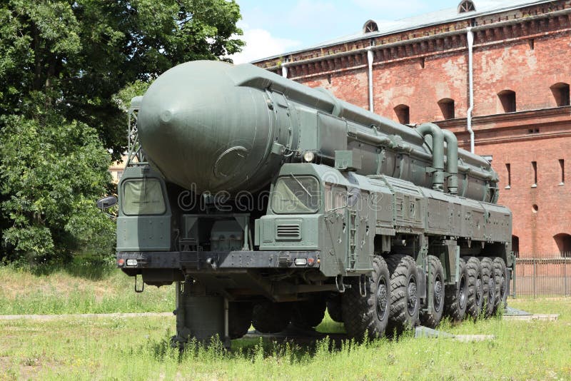 Mobile missile launcher stock photo. Image of wheel, strength - 26259026
