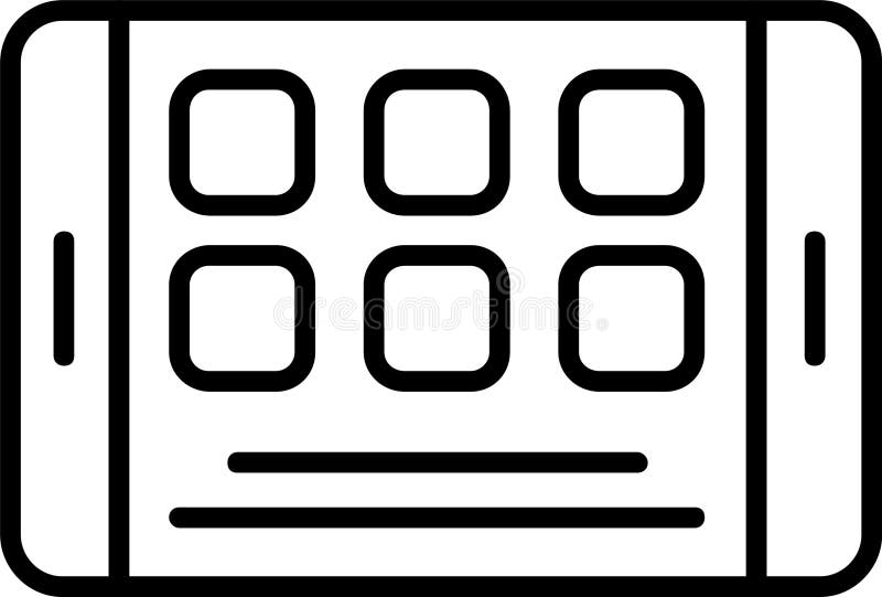 Mobile Outline Vector Icon stock vector. Illustration of connectivity ...