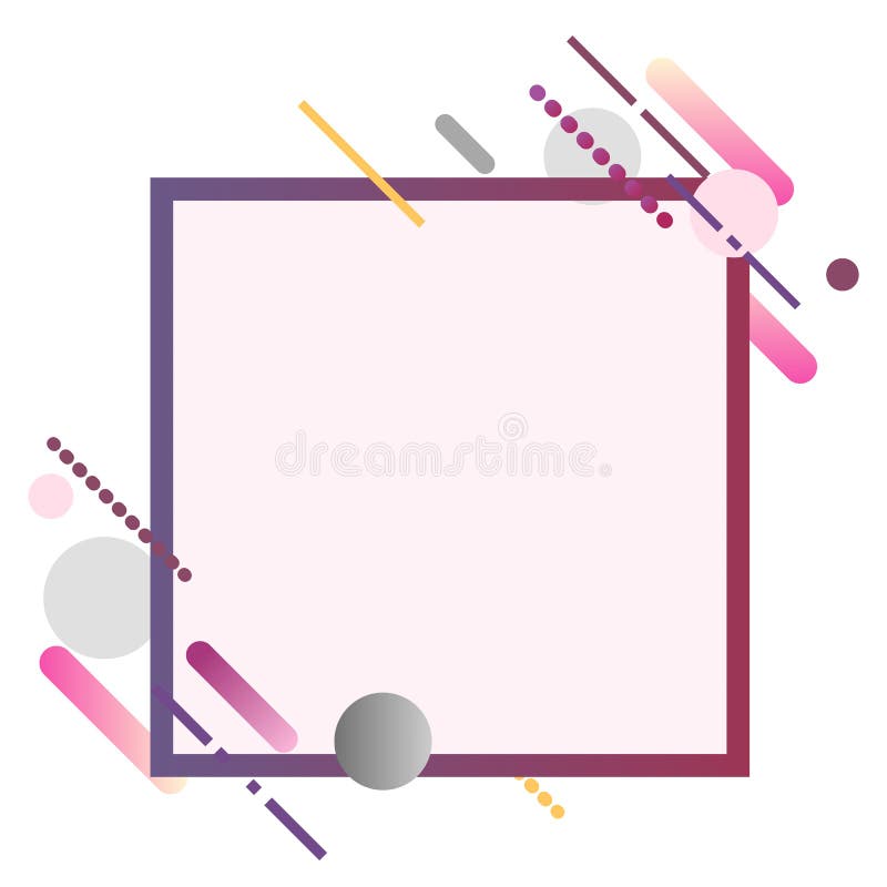 Modern Square Banner in Colorful Frame Illustration Stock Vector ...