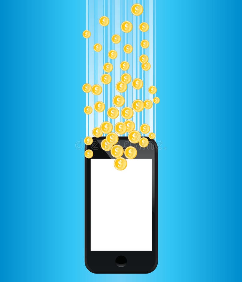 Mobile Money Machine stock vector. Illustration of earnings - 27004466
