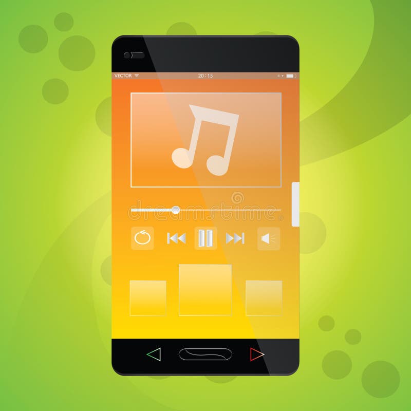 Mobile Music app stock vector. Illustration of information - 55469804