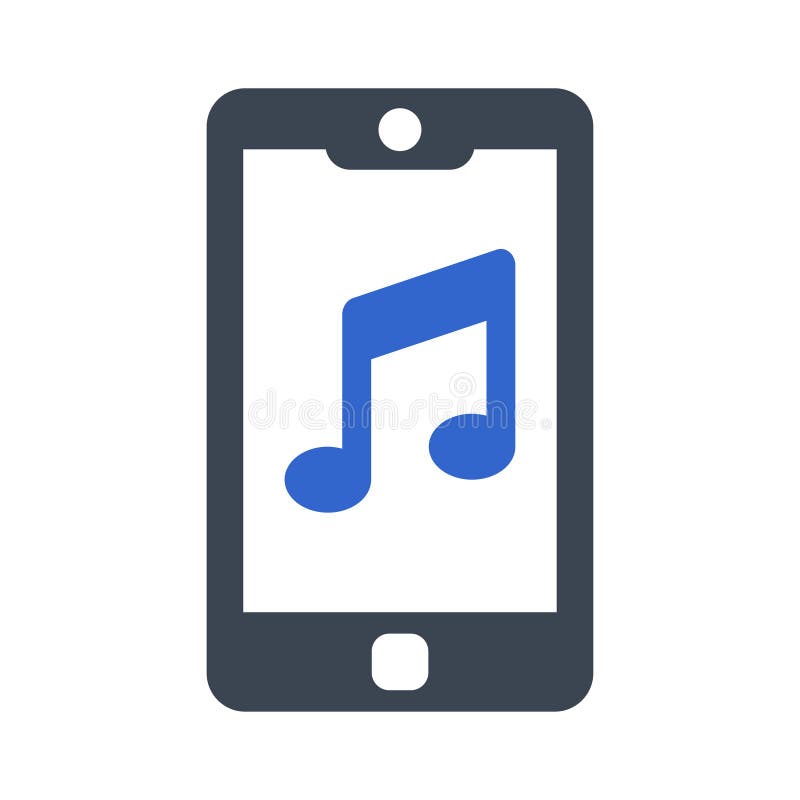 Mobile Music icon stock vector. Illustration of vector - 212679563