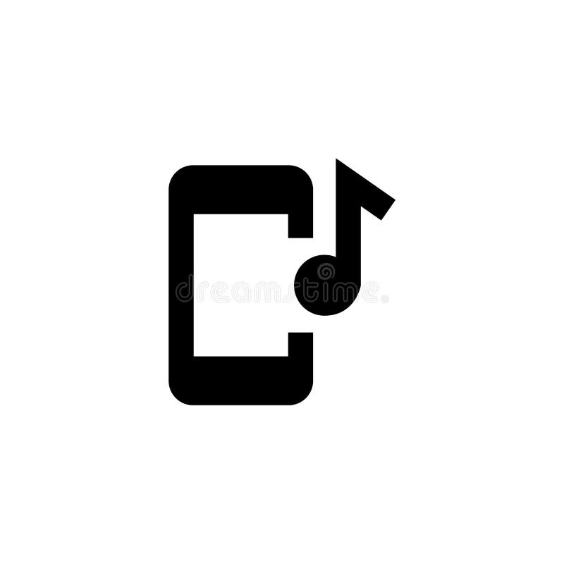Mobile Music Icon. Playlist Sign Stock Illustration - Illustration of ...