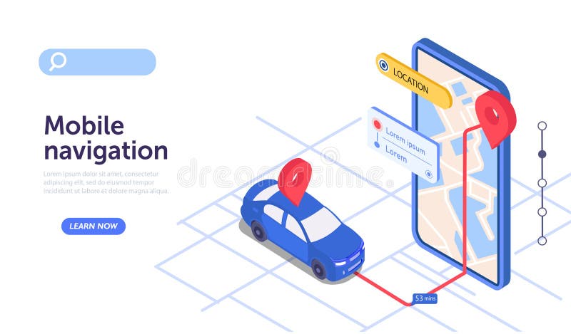 Mobile navigation concept stock vector. Illustration of icon - 277769186