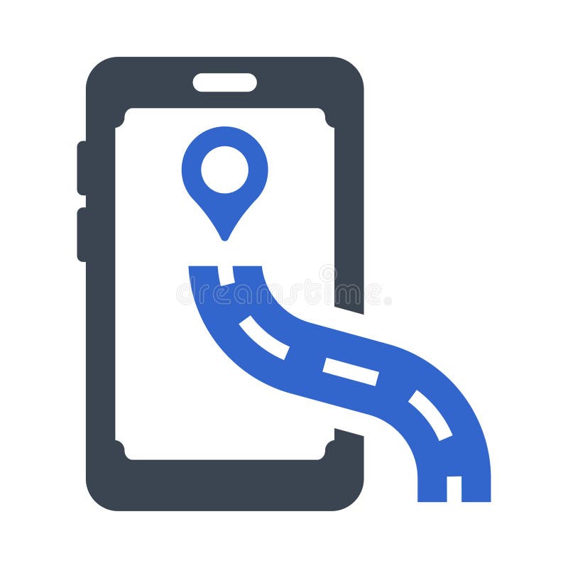 Mobile navigation icon stock vector. Illustration of position - 273799754