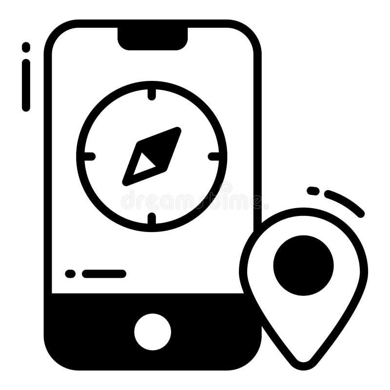 Mobile Navigation Icon Related Map Location and Navigation Line Icon. Traffic and Travel Vector ...