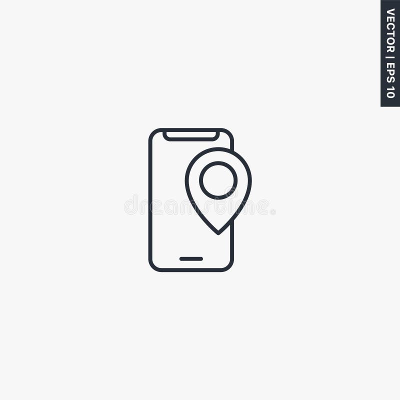 Mobile Navigation, Linear Style Sign for Mobile Concept and Web Design ...