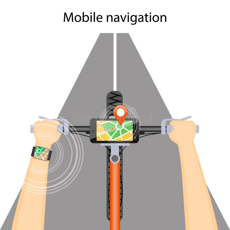 Mobile Navigator on the Tablet with Web Icons Stock Vector ...