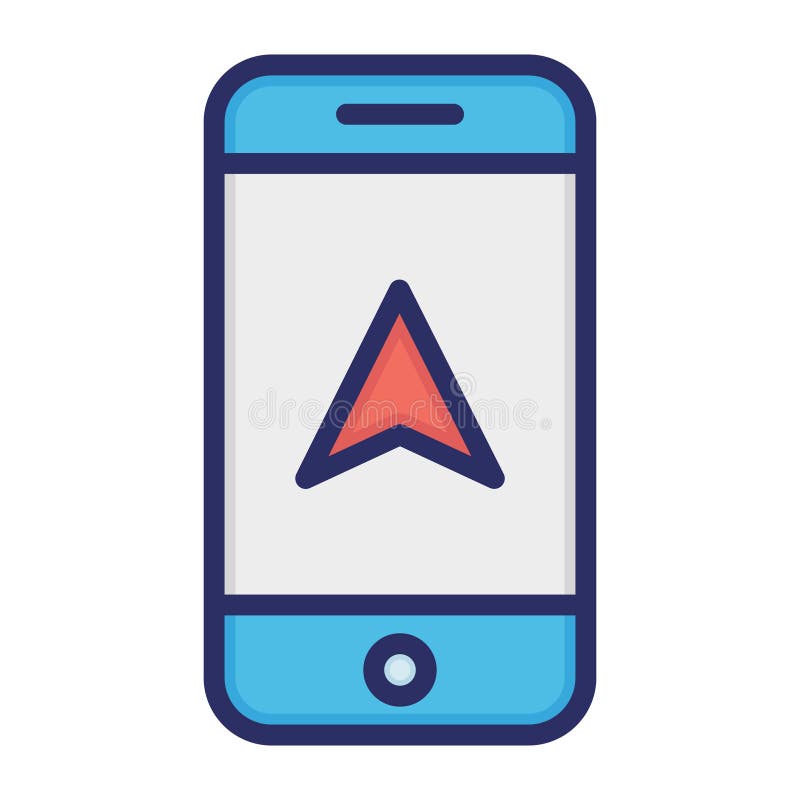 Mobile, Navigation, Pin, Location Fully Editable Vector Icon Stock ...