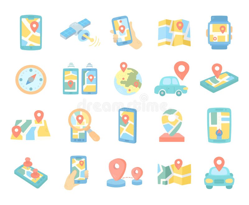 Modern Wayfinding Interface Elements Stock Illustrations – 81 Modern ...