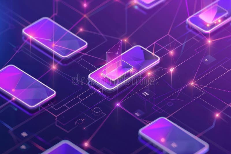 Mobile Network Connection Concept with Modern Wireless Technology and ...