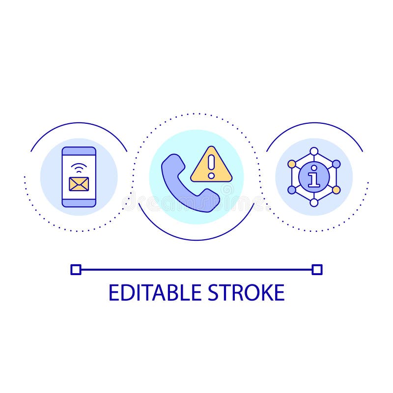 Mobile Network Issues Loop Concept Icon Stock Vector Illustration Of Vector Device 259510423
