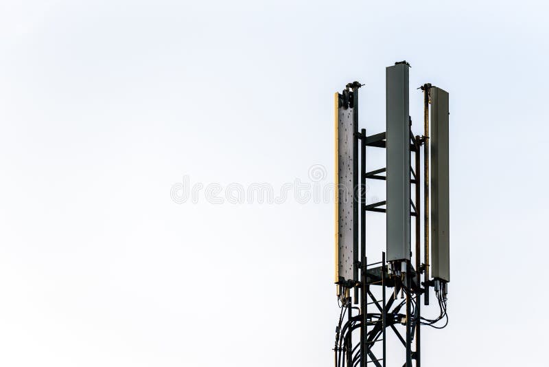 Mobile Network Operator Mast Over Cloudy Sky in Uk Stock Photo - Image ...