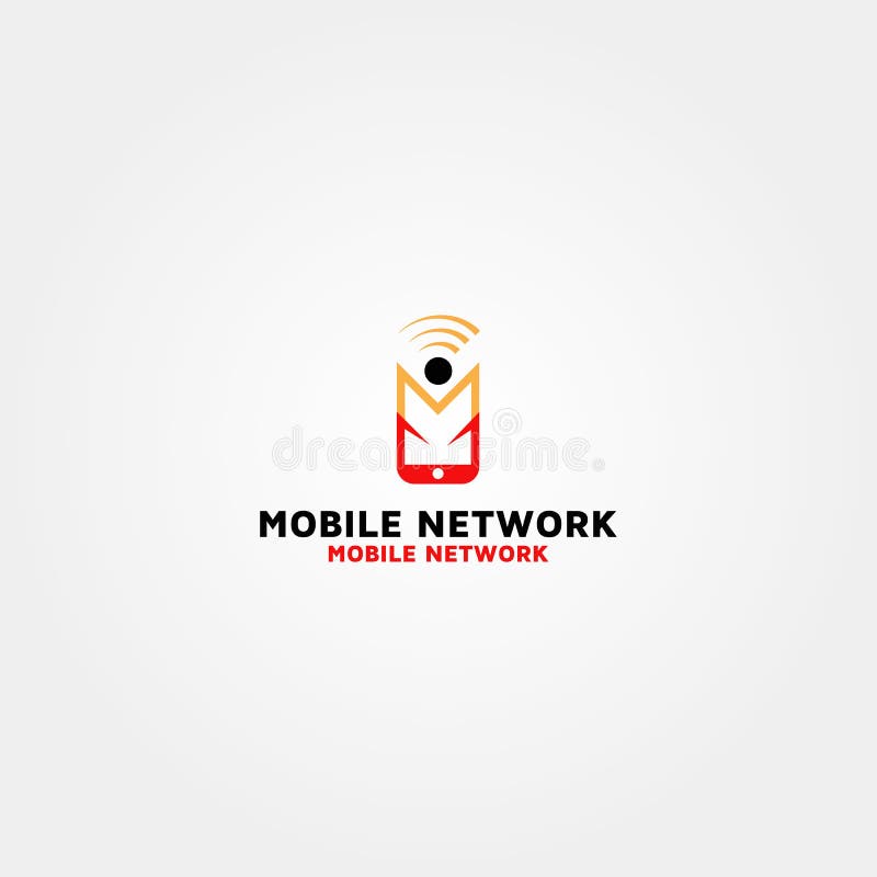 Mobile Network Vector Modern Logo Design Template Stock Vector ...