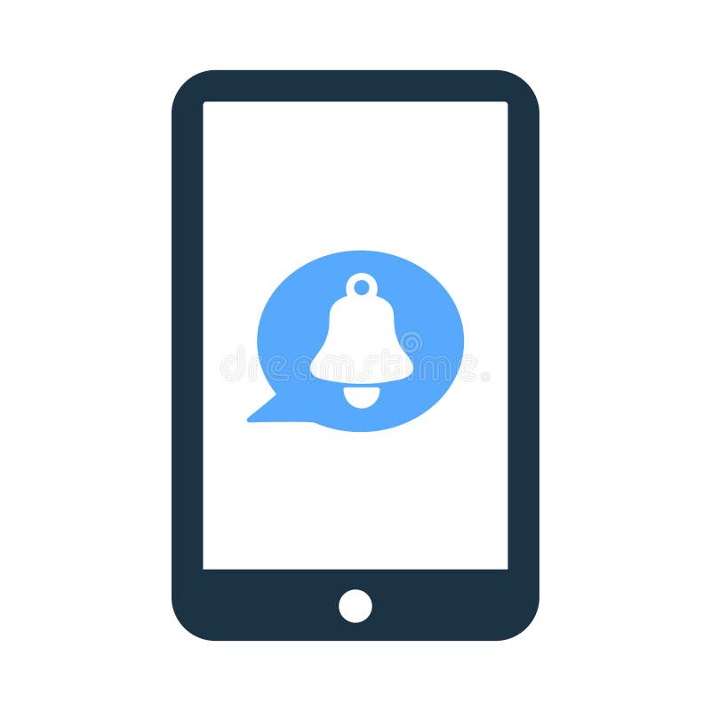 Mobile, Notification, Alert Icon. Simple Vector Sketch. Stock Vector ...