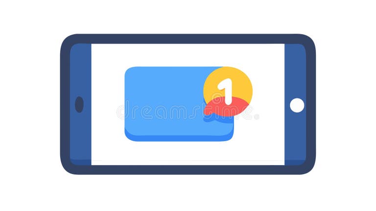 Mobile Notification Badge, Smartphone Message Alert, Vector Design ...