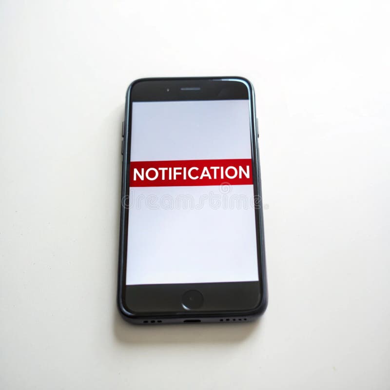 Mobile Notification Icon stock illustration. Illustration of ...