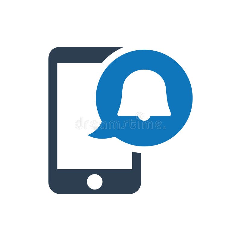 Mobile Notification Icon stock vector. Illustration of message - 120274961