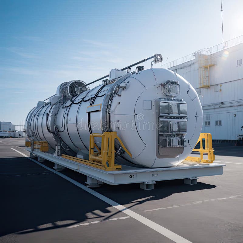 Mobile Nuclear Reactor stock illustration. Illustration of engineering ...