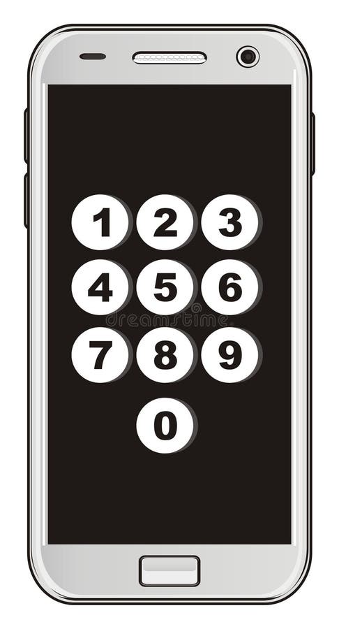 Mobile with numbers stock illustration. Illustration of isolated ...