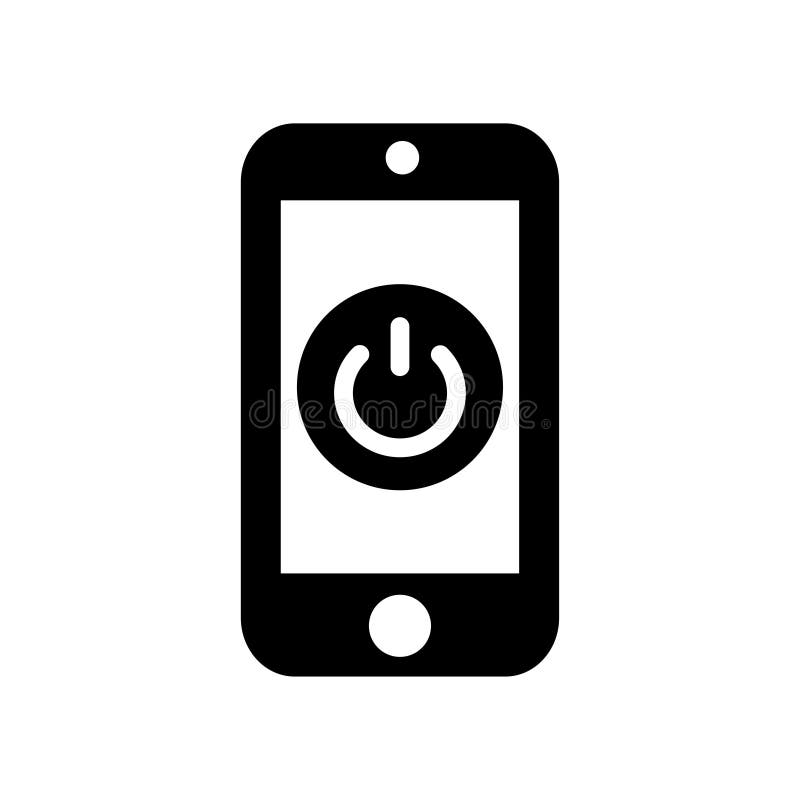 Mobile Off Vector Icon stock vector. Illustration of graphic - 198707475