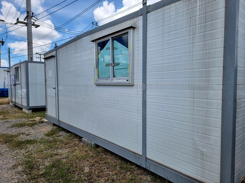 Mobile Office Buildings or Container Site Office Stock Image - Image of ...