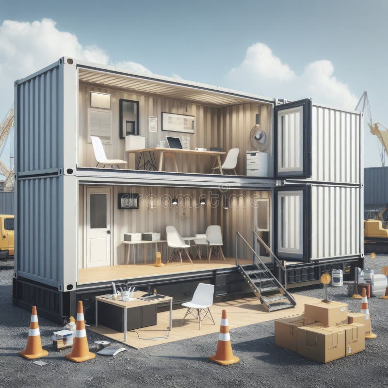 Mobile Office Buildings or Container Site Office for Construction Site ...