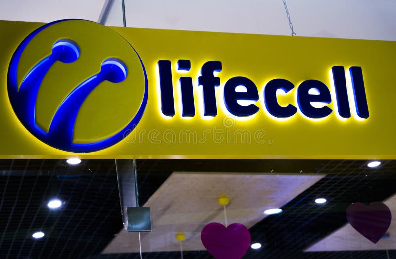 Lifecell mobile shop editorial stock photo. Image of logo - 114499678