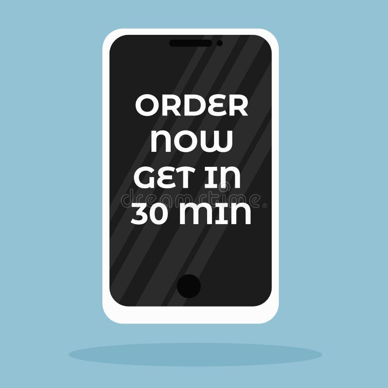 Mobile Order Online Technology Concept Vector Illustration. Stock ...