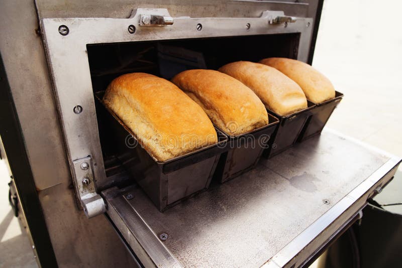 Mobile Oven for Baking Bread. Military Field Kitchen in Action Stock ...