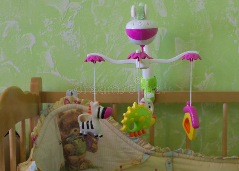 Mobile with different toys stock photo. Image of color - 91988534