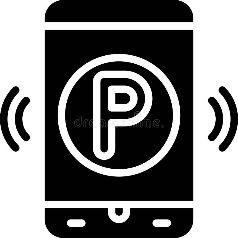 Mobile Parking App Icon, Parking Lot Related Vector Stock Vector ...