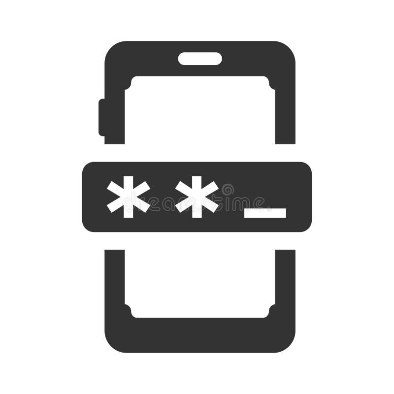 Mobile password icon stock vector. Illustration of phone - 274945124