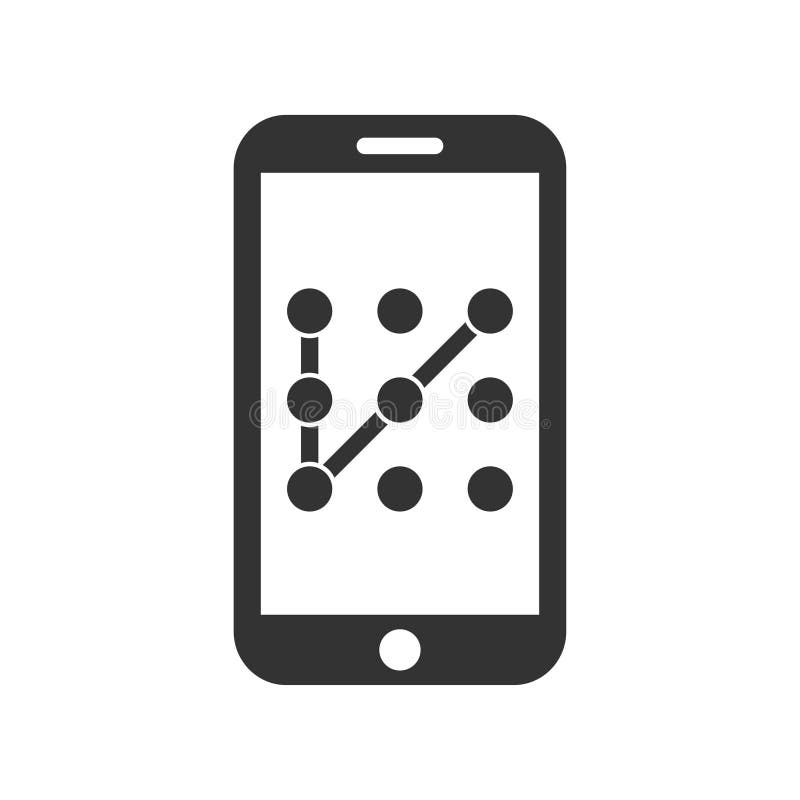 Mobile pattern icon stock vector. Illustration of progress - 221752377