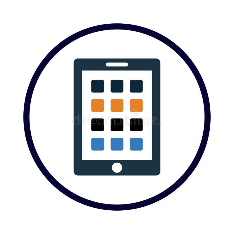 Mobile, Pattern, Lock, Mobile Pattern Lock Icon Stock Vector ...