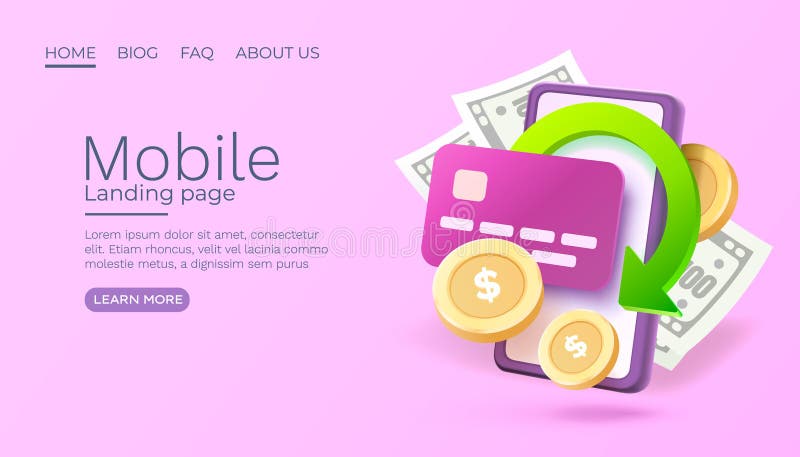 Mobile Pay Service, Financial Payment Smartphone Mobile Screen ...