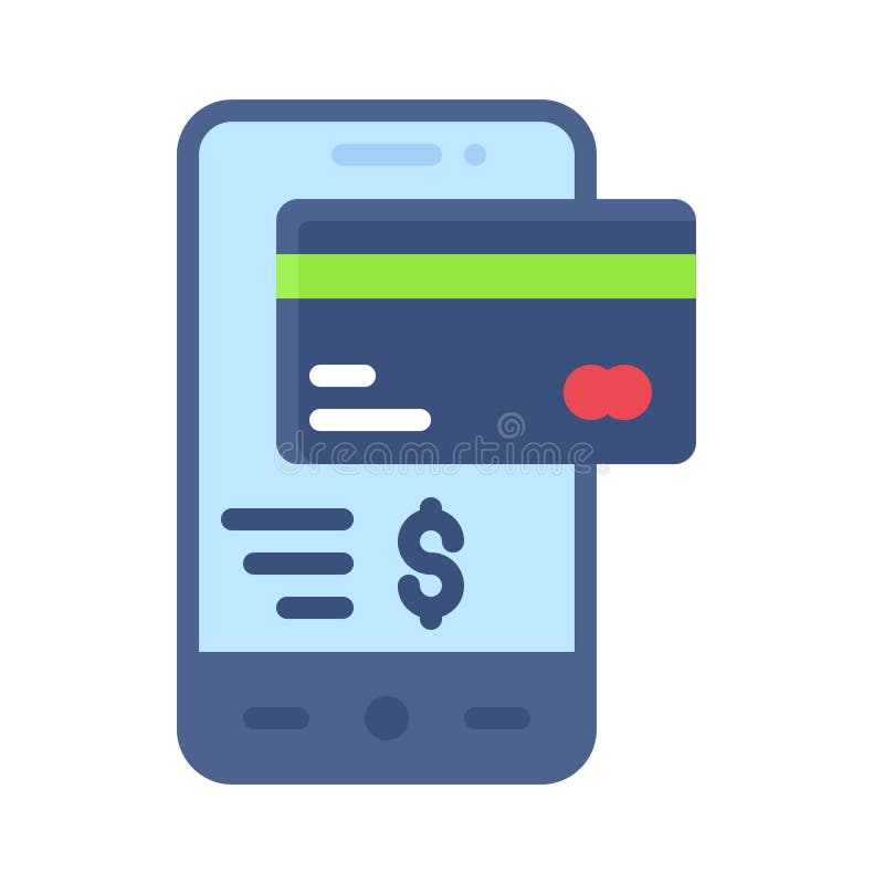 Mobile Payment App Icon, Mobile Application Vector Illustration Stock ...