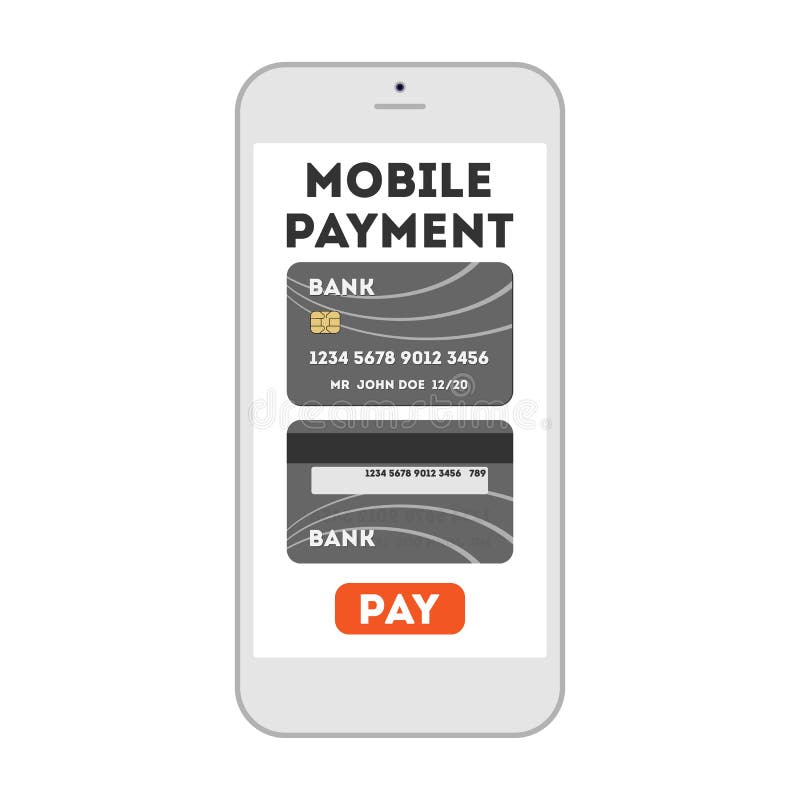 Mobile payment concept. stock vector. Illustration of device - 76496604