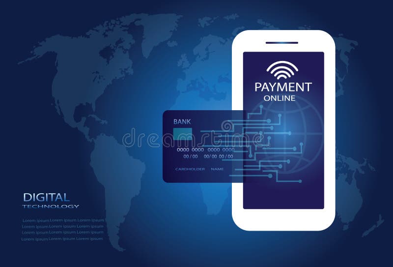 Smartphone Processing of Mobile Payments Stock Vector - Illustration of ...