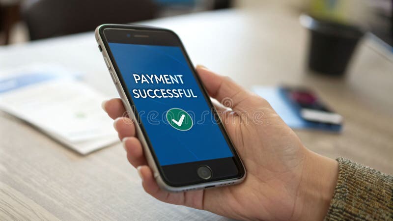Mobile Payment Confirmation Success Screen Stock Illustration ...