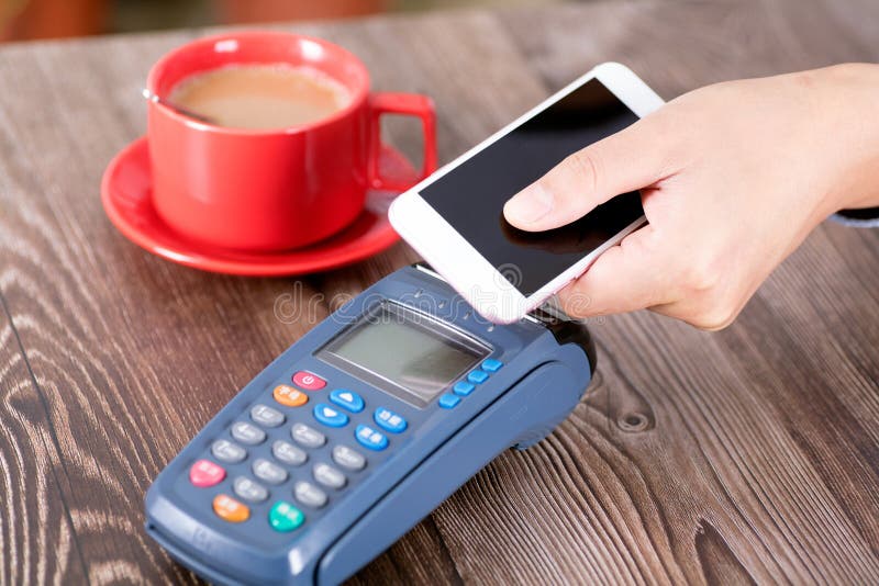 Mobile Payment for a Cup of Coffee Stock Photo - Image of smart, method ...