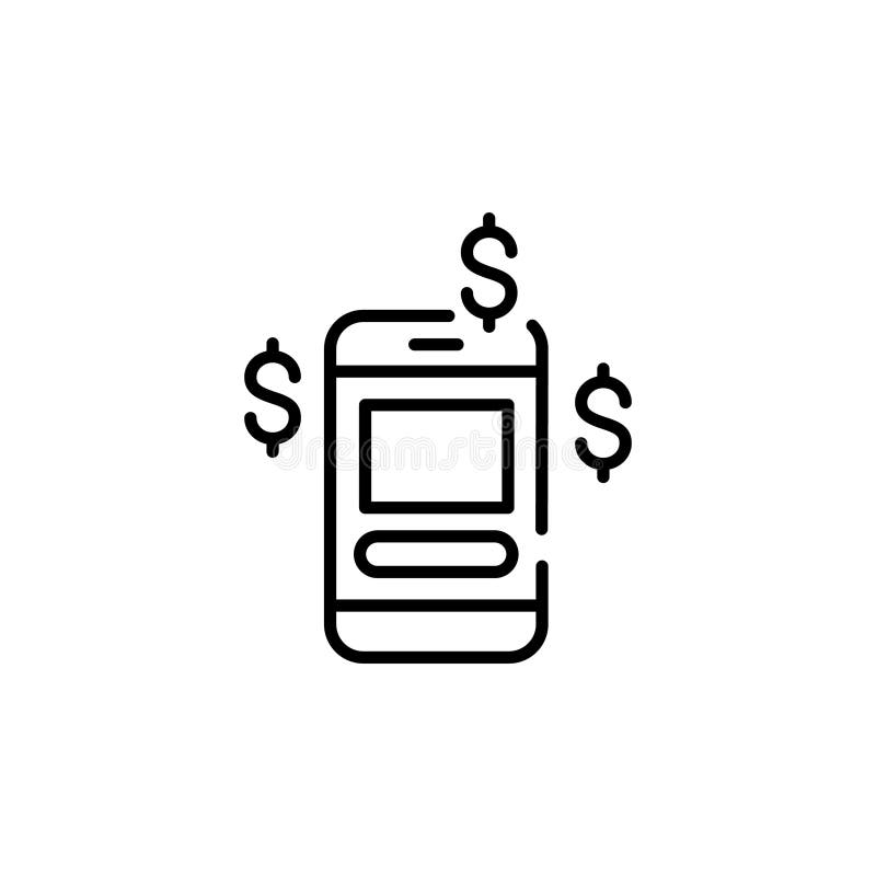 Mobile payment icon stock vector. Illustration of internet - 337130837