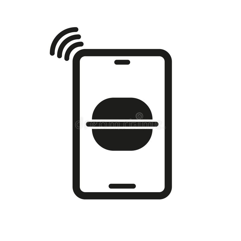 Mobile Payment Icon. Smartphone with Card. Wireless Transaction Symbol ...