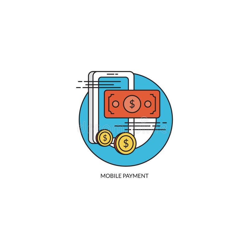 Mobile Payment Icon. Vector Illustration Decorative Design Stock Vector ...