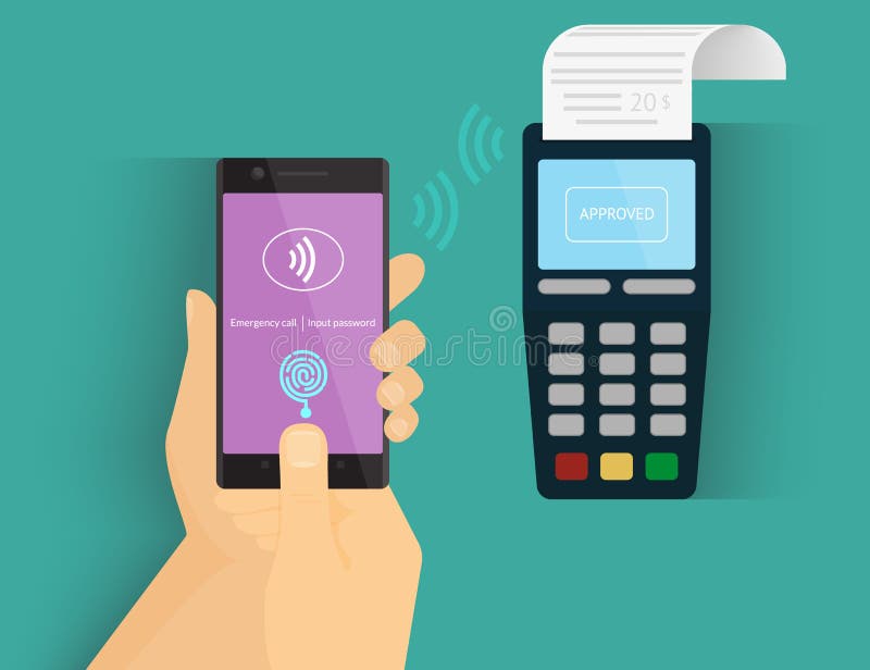 Mobile payment stock vector. Illustration of finance - 57834478