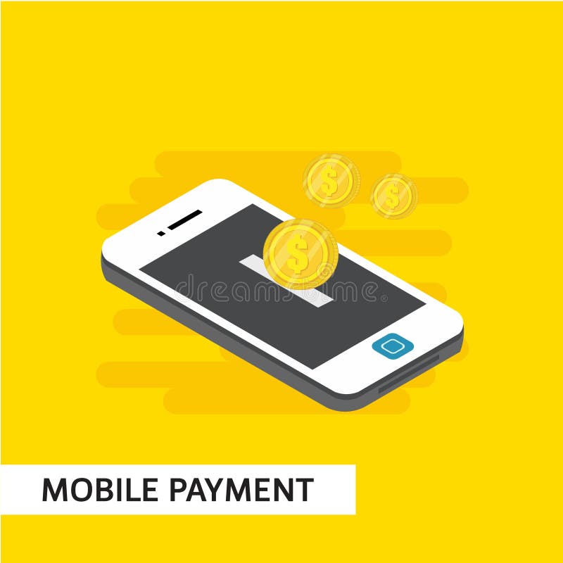 Mobile Payment Isometric Vector Template Design Illustration Stock ...